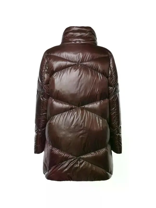 Herno Quilted Hooded Coat - Brown