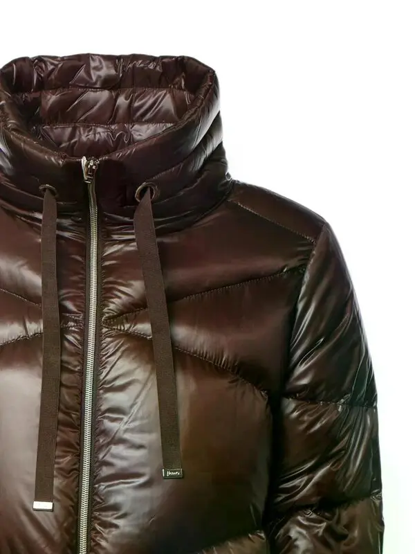 Herno Quilted Hooded Coat - Brown