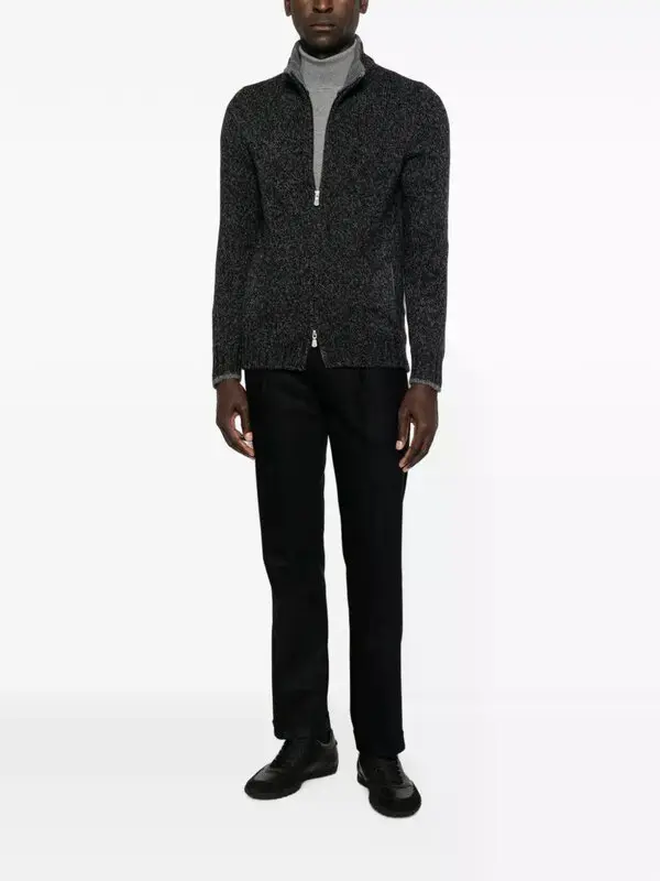 GRAN SASSO Zip-up Wool Cardigan