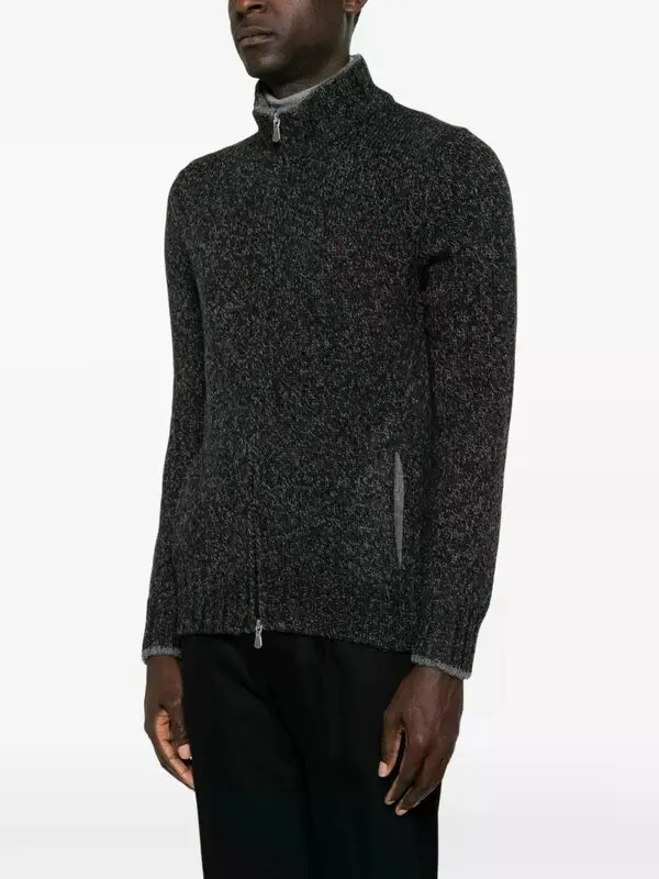 GRAN SASSO Zip-up Wool Cardigan