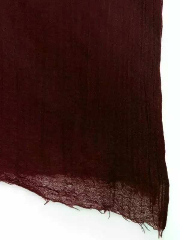 Destin Frayed-detail Scarf - Red