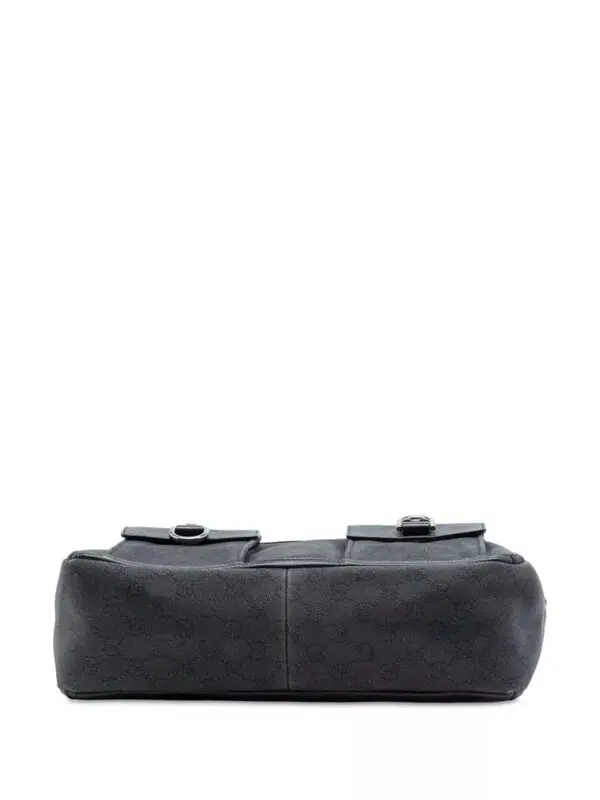 Gucci Gg Denim Abbey D Ring Pocket Tote Bag - Grey