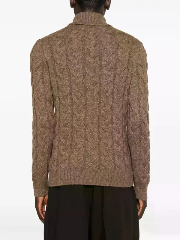 GRAN SASSO Cable-knit Roll-neck Sweater