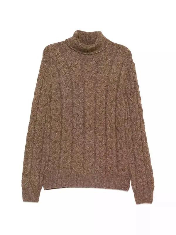 GRAN SASSO Cable-knit Roll Neck Sweater