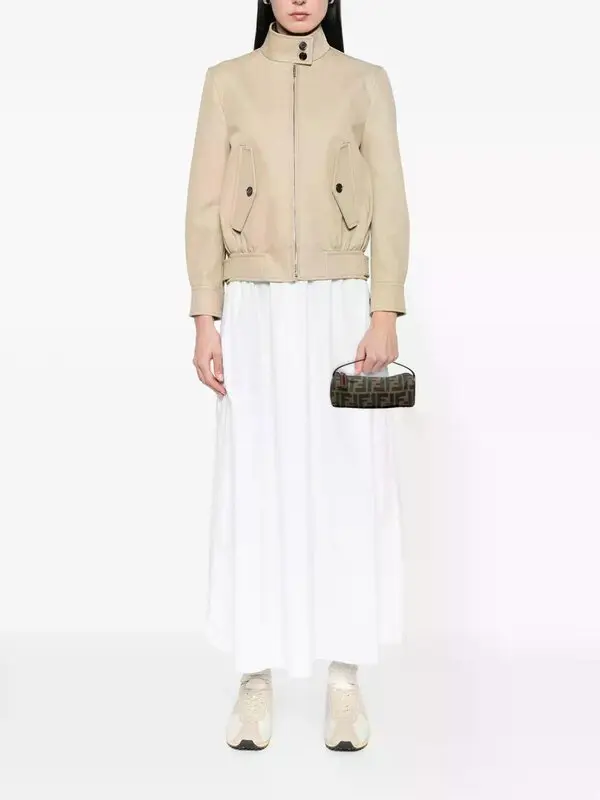 Fendi 20th Century Zucca Canvas Barrel Pochette Handbag
