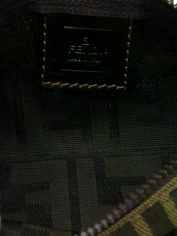 Fendi 20th Century Zucca Canvas Barrel Pochette Handbag