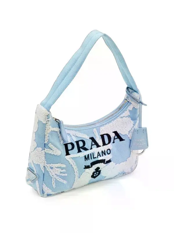 Prada Re-edition 2005 Embroidered-logo Shoulder Bag