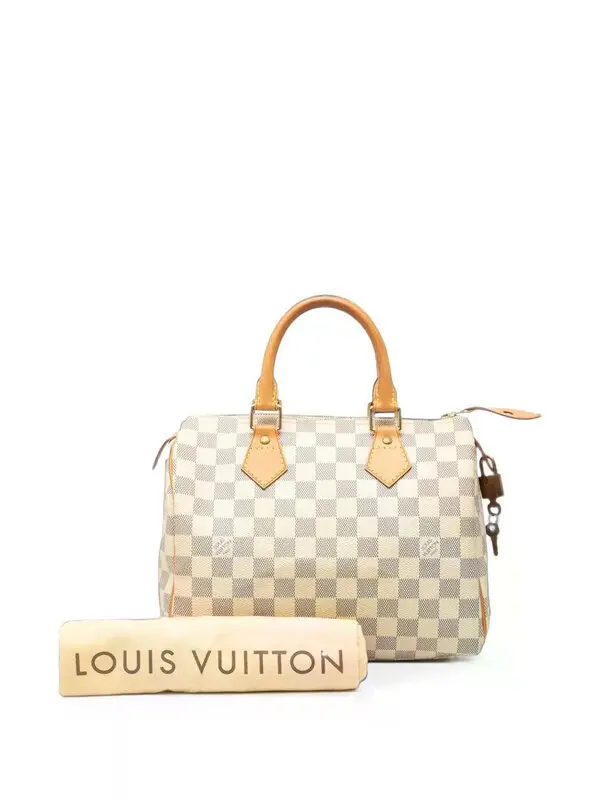 LOUIS VUITTON 2007 Damier Azur Speedy 25 Boston Bag