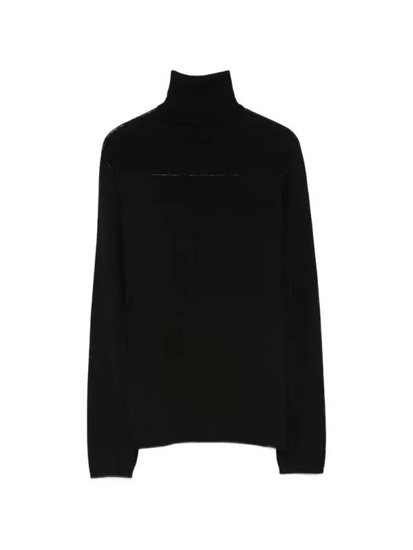 D.exterior Roll-neck Wool Sweater