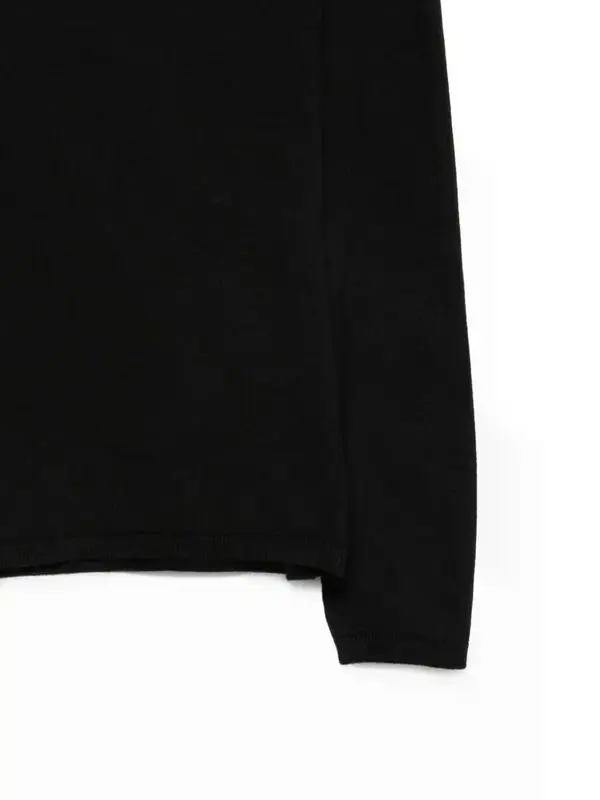D.exterior Roll-neck Wool Sweater - Black