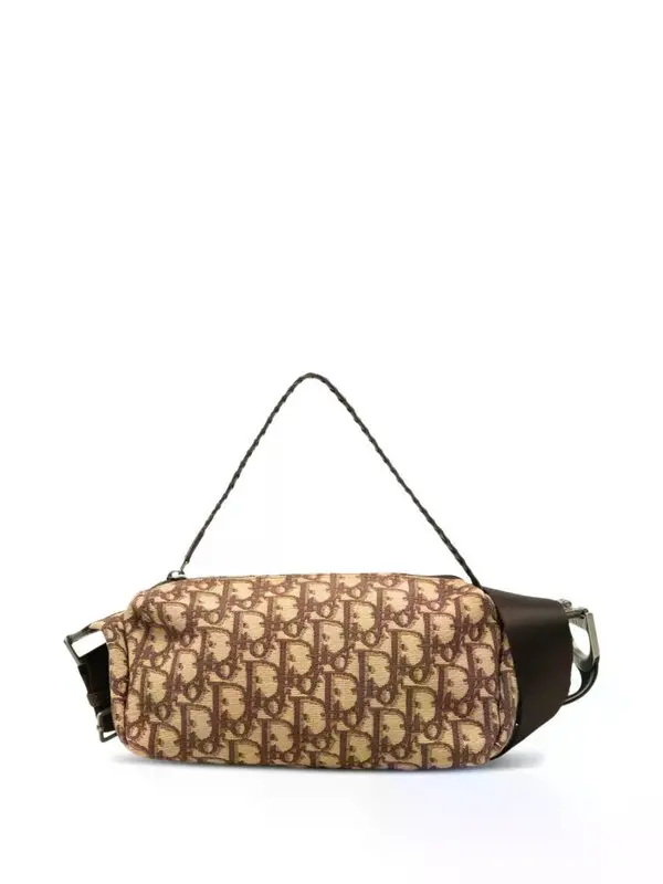 Dior Oblique Canvas Flight Shoulder Bag - Brown