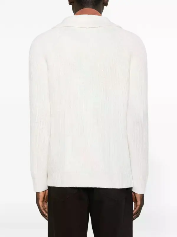 GRAN SASSO Double-breasted Ribbed-knit Cardigan