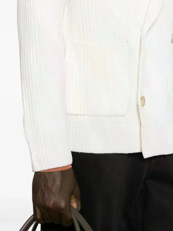 GRAN SASSO Double-breasted Ribbed-knit Cardigan