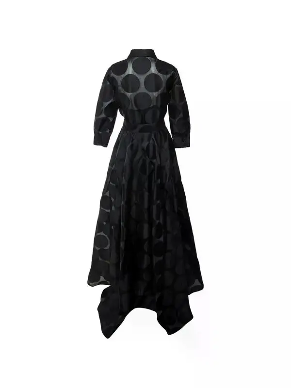 Carolina Herrera Polka-dot Jacquard Gown