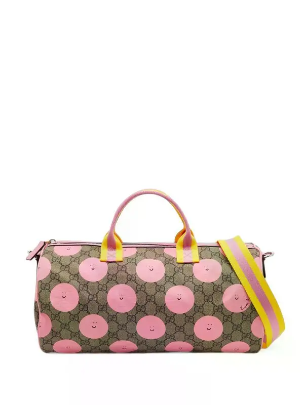 Gucci Gg Supreme Smile Patterned Duffle Bag