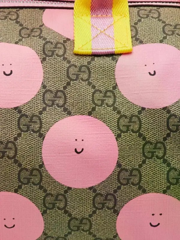 Gucci Gg Supreme Smile Patterned Duffle Bag