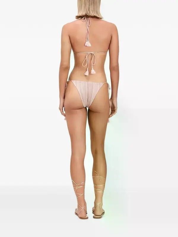 Devon Windsor Charlie Tassel-detail Striped Bikini Bottoms