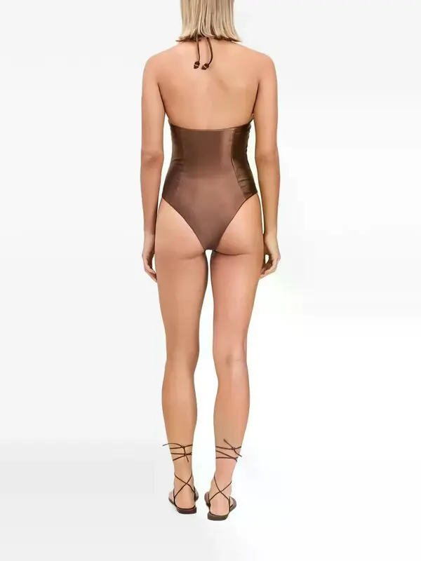 Devon Windsor Leighton Beaded Halterneck Swimsuit