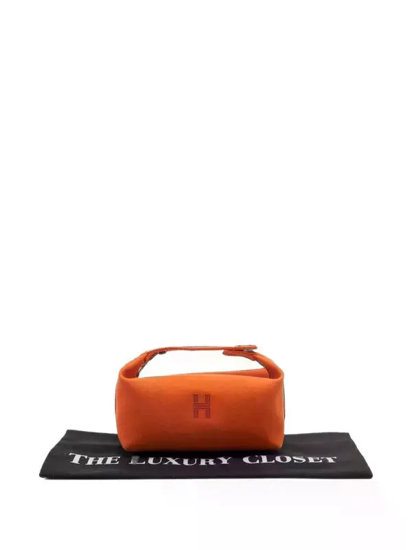 Hermès Bride-a-brac Logo-embroidered Clutch Bag