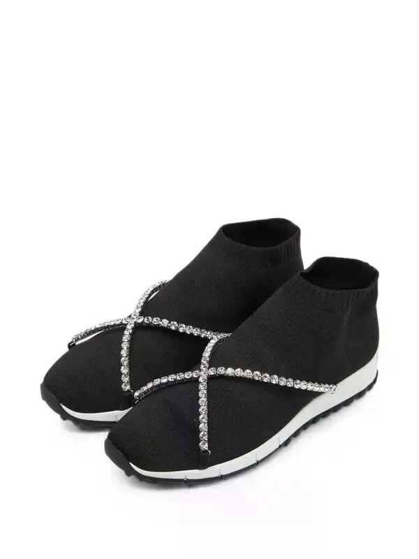 JIMMY CHOO Torri Crystal-embellished Slip-on Sneakers
