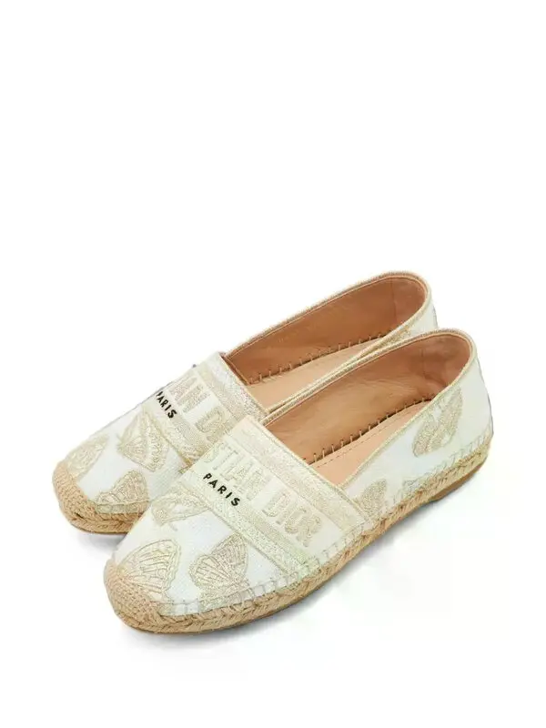 Dior Granville Embroidered Canvas Espadrilles