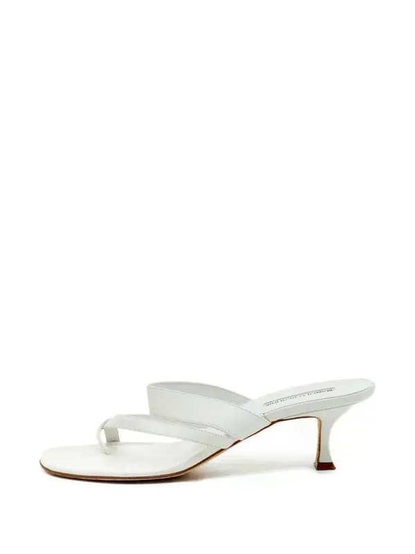 Manolo Blahnik Susa Cut-out Thong Sandals - White