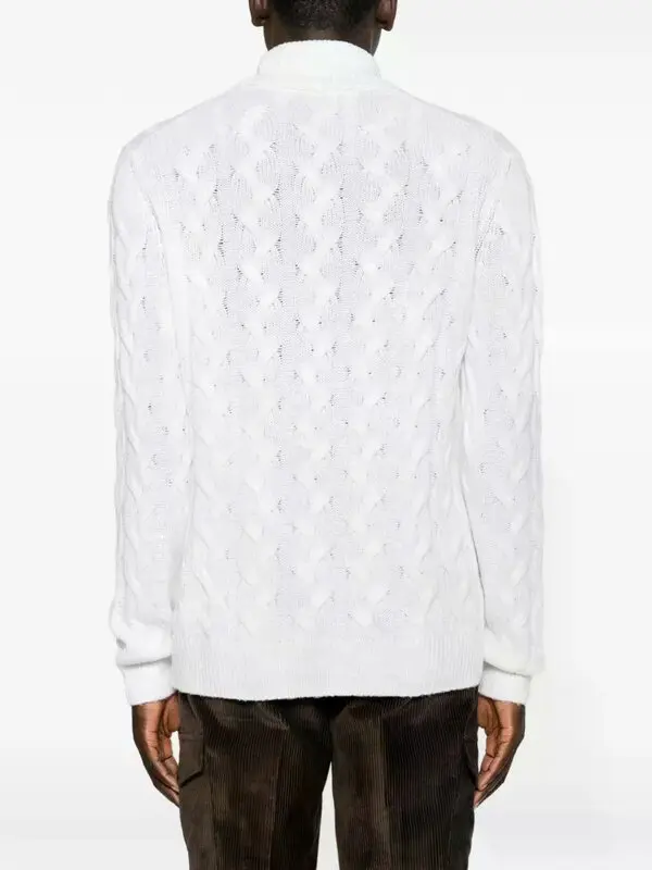 GRAN SASSO Cable-knit Roll-neck Sweater