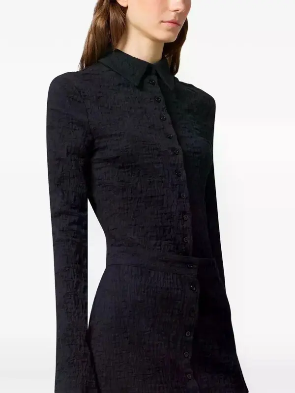 MSGM Crinkled-effect Ruffled Shirt