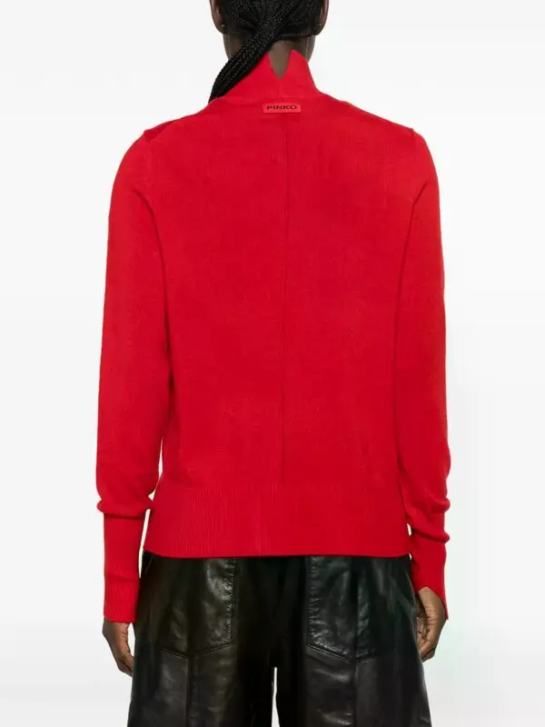 Pinko High-neck Logo Patch Sweater