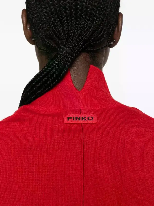 Pinko High-neck Logo Patch Sweater