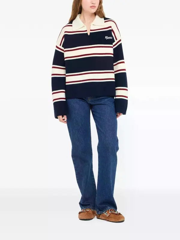 Alanui Striped Embroidered-logo Sweater