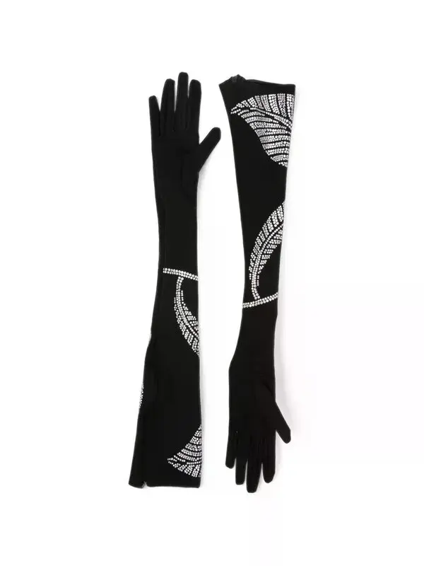 David Koma Embellished Long Gloves