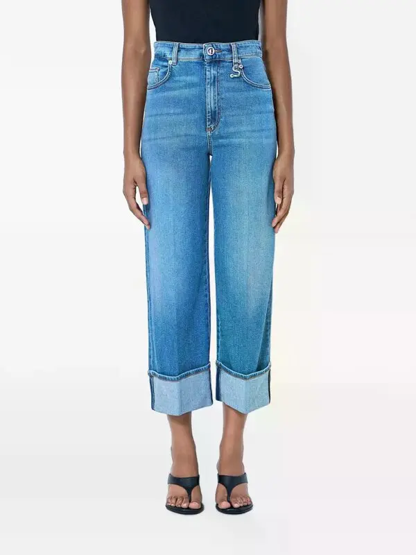 Sportmax Cropped Turned-up Jeans