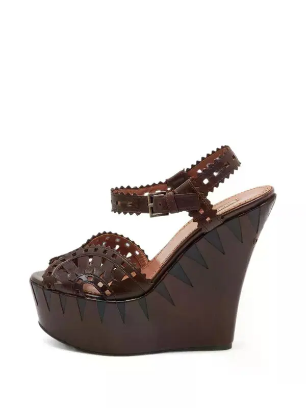 Alaïa Platform Wedge Sandals