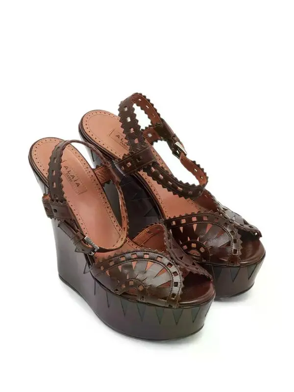 Alaïa Platform Wedge Sandals