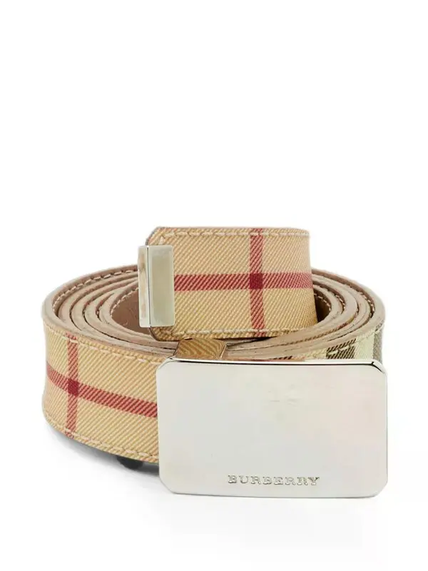 Burberry Nova Check Logo Plaque Belt