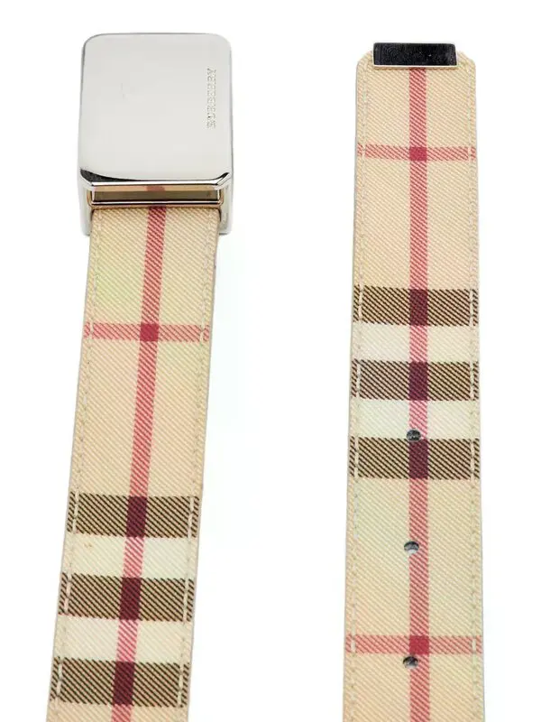 Burberry Nova Check Logo Plaque Belt