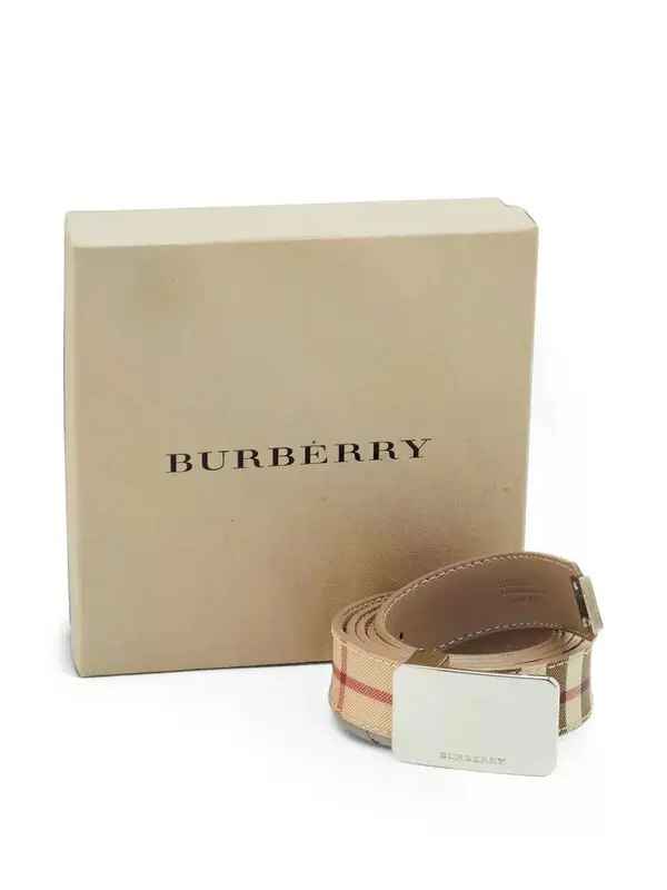 Burberry Nova Check Logo Plaque Belt