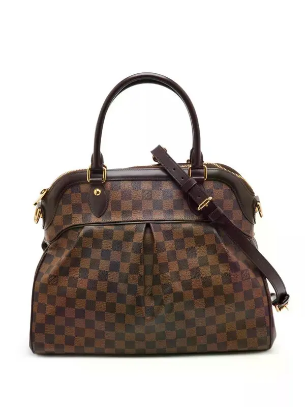 LOUIS VUITTON Damier Ebene Trevi Tote Bag - Brown
