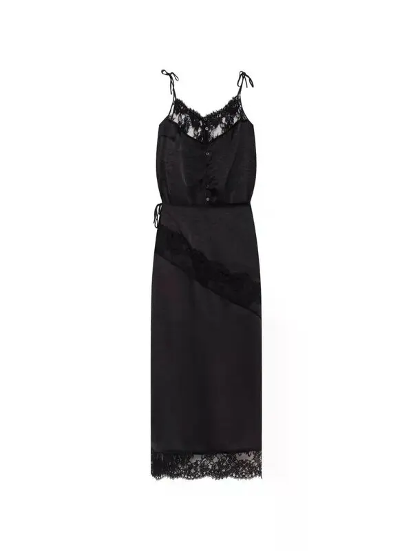 MSGM Lace-trimmed Maxi Dress