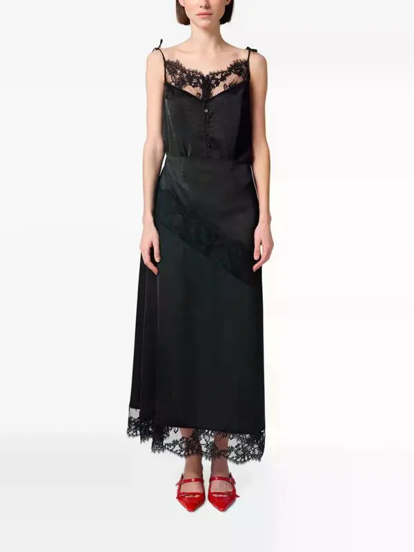 MSGM Lace-trimmed Maxi Dress