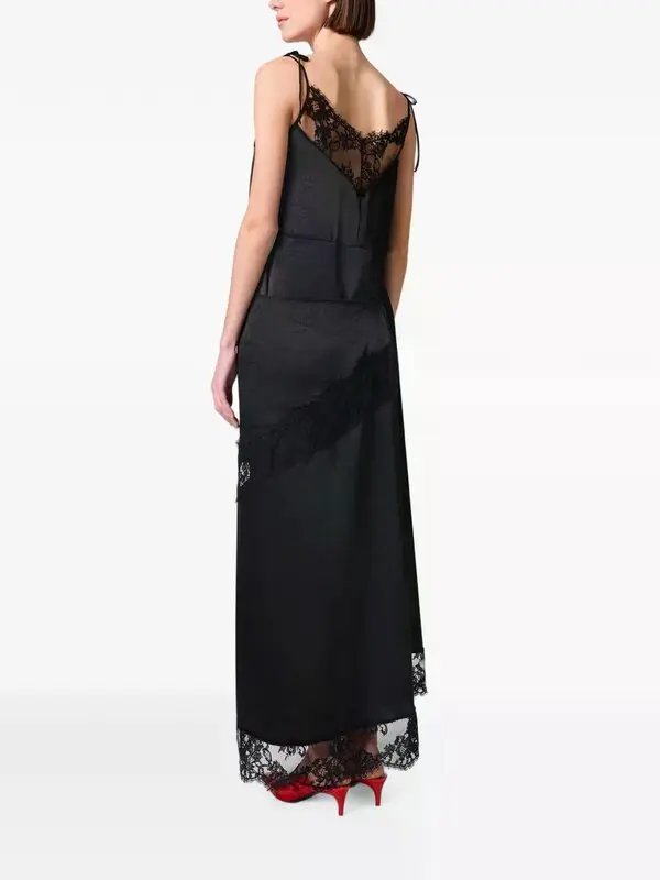 MSGM Lace-trimmed Maxi Dress