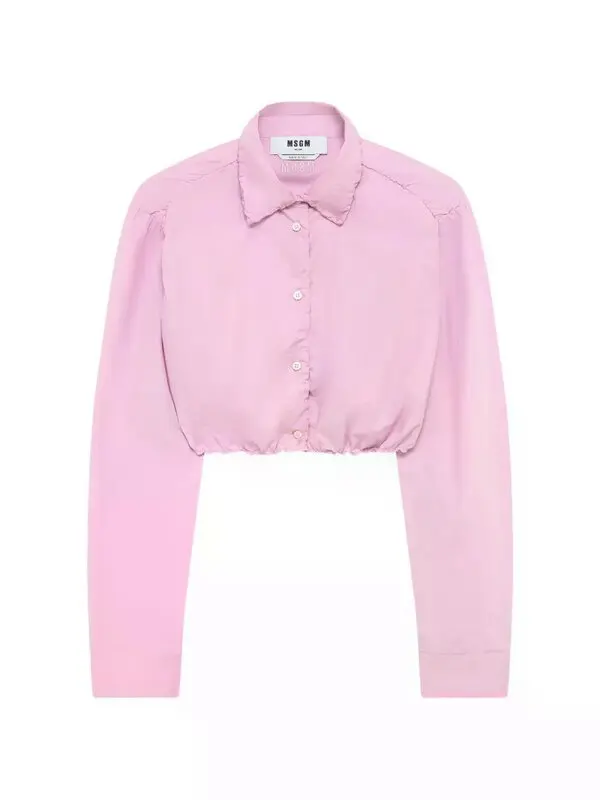 MSGM Cropped Gathered Shirt