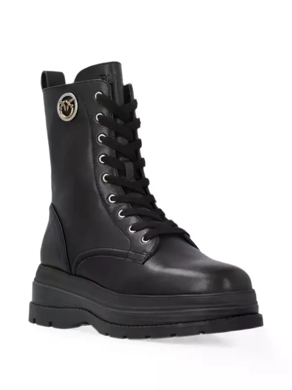 Pinko Love Birds Lace-up Combat Boots
