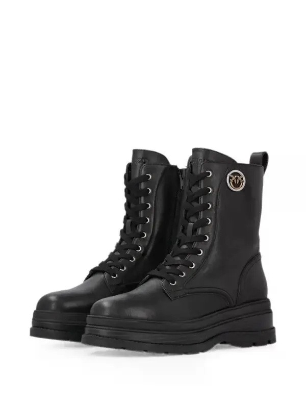 Pinko Love Birds Lace-up Combat Boots