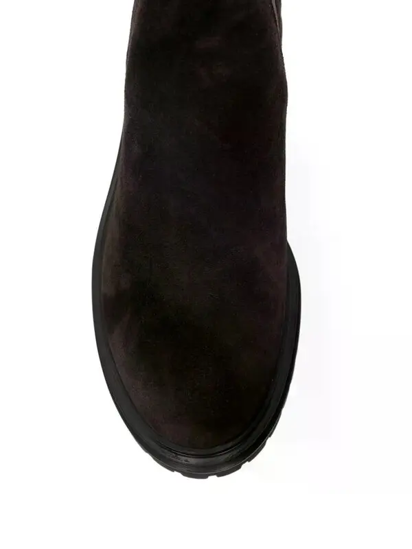 GIANVITO ROSSI Suede Lug Sole Chelsea Boots