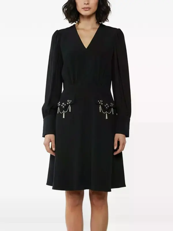 LOUIS VUITTON Puff-sleeve Silk Mini Dress