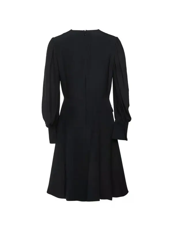 LOUIS VUITTON Puff-sleeve Silk Mini Dress
