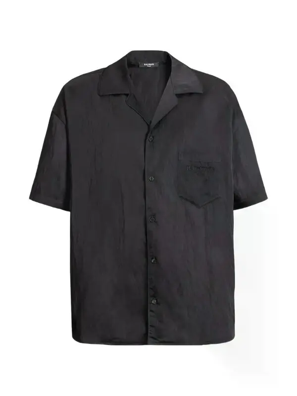 Balmain Paris Shirt In Textured Nylon