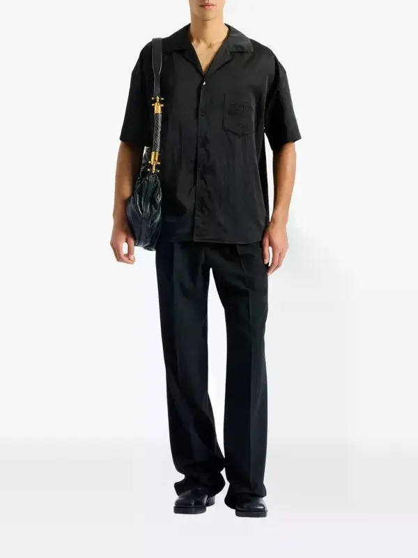 Balmain Paris Shirt In Textured Nylon